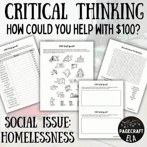 EDITABLE Critical Thinking | Social Issues | How to Help the Homeless
