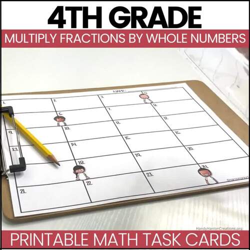 4th Grade Go Math Chapter 8 Multiply Fractions by Whole Numbers Activity