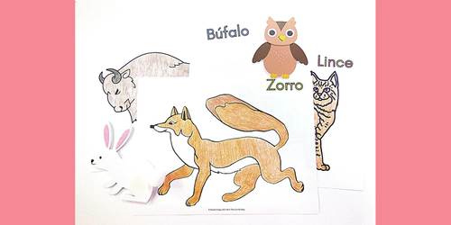 Animales del Bosque Forest Animals Spanish Coloring Pages | TPT