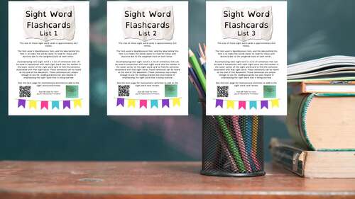 BUNDLE Sight Word Flashcards -Dyslexia Font by Joy-Eli | TPT