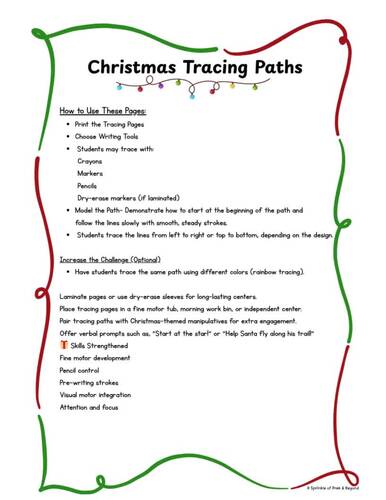 Christmas Tracing Practice | Fun Holiday Handwriting & Fine Motor ...