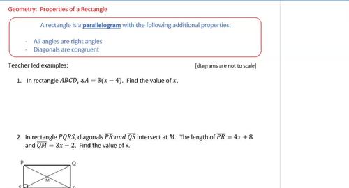 Quadrilaterals 2 - The Properties of a Rectangle (lesson video) | TPT