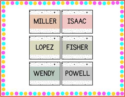 Printable Student Name Labels, Editable Classroom Labels, Name Tags, Labels