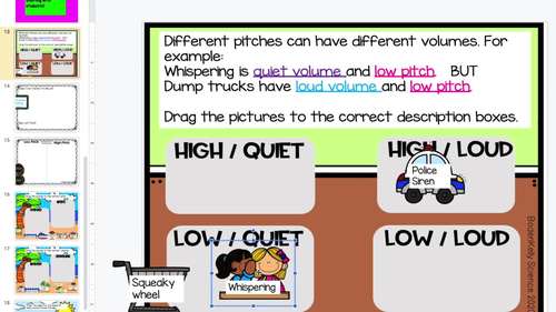 Pitch and Volume, Sound Energy, Digital Activity Sort by BodenKelly Science