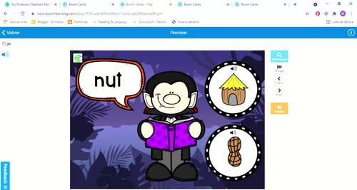 BOOM CARDS HALLOWEEN: READ CVC WORDS | Digital Reading by Ms Herraiz
