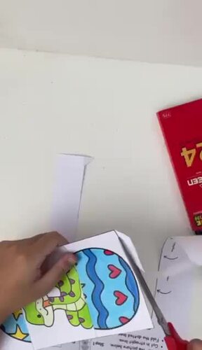 Foldable Mystery eggs Craft Worksheet - Coloring sheets & Cut - Fun ...