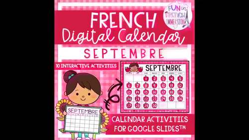 French Digital Calendar - April by Fun in French Immersion | TPT