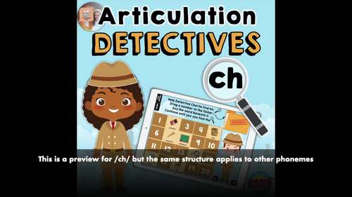 Articulation Detective Game - Boom Cards™ - BUNDLE! by Little Speech Shop