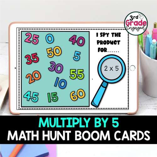 Multiply by 5 Multiplication Fact Fluency Practice Hunt Digital Math ...