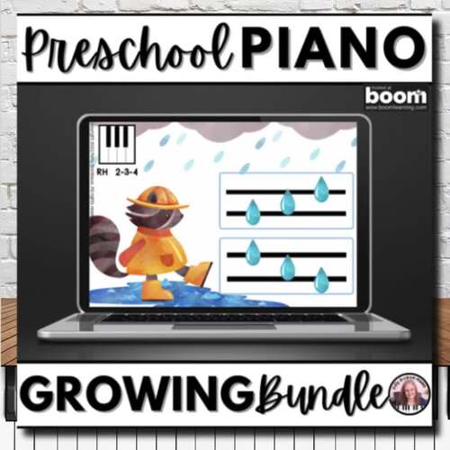 Preschool Piano Lessons BOOM™ Cards Growing BUNDLE - 55+ Digital Piano ...