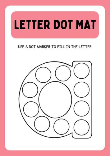 Colorful Playful Alphabet Dot Mat worksheets by TeacherAcademicAid