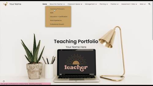 *Boho* Deluxe Digital Teaching Portfolio | Full Teacher Portfolio Website