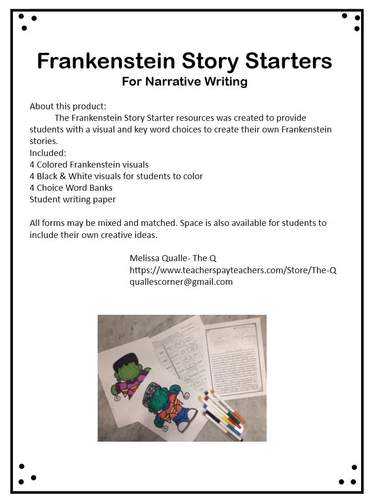 Frankenstein Writing Activity for Halloween 2nd 3rd Grade | TPT