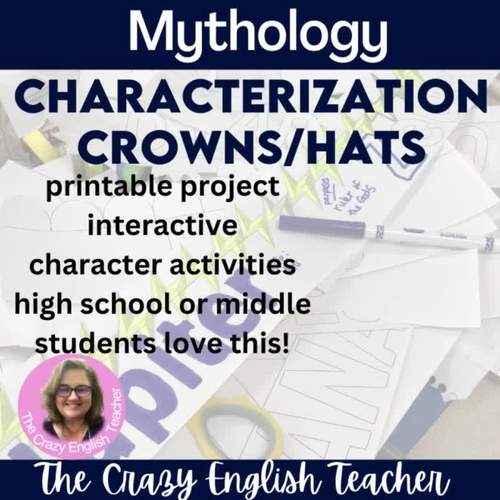 Greek Mythology Characterization Lessons and Crowns | TPT