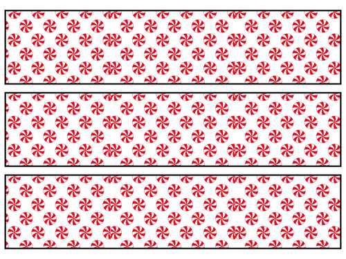 Winter Bulletin Board Borders in Candy Cane Classroom Decor by Blanka ...