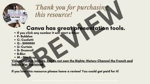 US History Canva Presentation: Unit 2 The French and Indian War | TPT