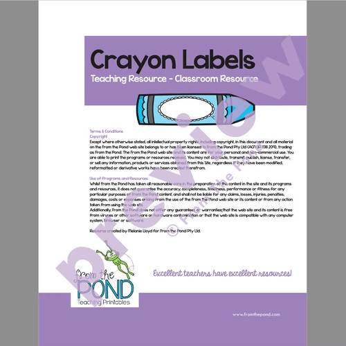Editable Crayon Labels and Name Tags for Classroom Organization | TPT
