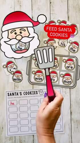 Christmas Fry's Sight Words Activity Game - Fry's Sight Words 1-50 ...