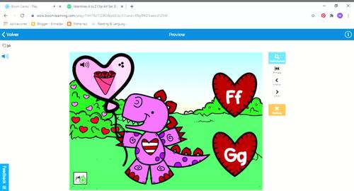 BOOM CARDS San Valentín: Sonido inicial y letras- Spanish Distance Learning