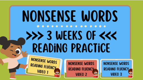Nonsense Word Reading Fluency Videos by Captain Kindergarten | TPT