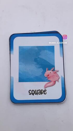 Axolotl Theme Shape Posters - Full Page Colorful Images by Kawaii Classroom