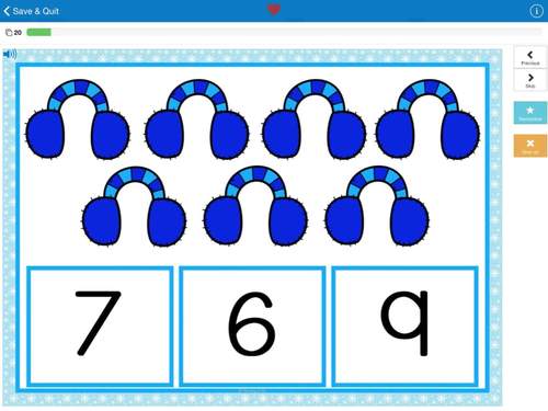 Winter Counting 1-20 Boom Cards for December or January and Distance ...