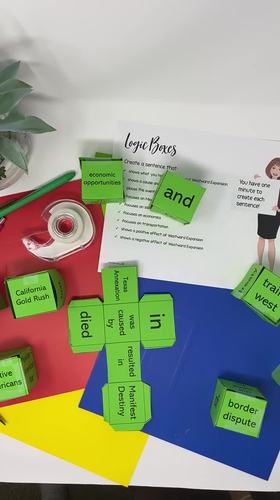 Westward Expansion Review Game of Logic Boxes by Social Studies Success