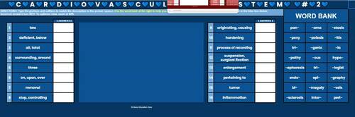 Cardiovascular System Medical Terminology Mystery Picture Reveal
