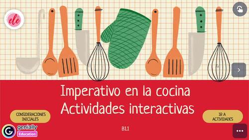 Imperativo en la Cocina-Actividades Interactivas by ActividadesELE