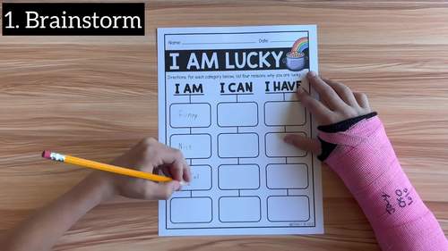 I Am Lucky Writing Activity | St. Patrick's Day Writing Prompt and Lesson
