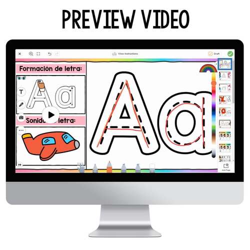 Letra de la Semana Aa - SeeSaw™ | PowerPoint by The Bilingual Rainbow