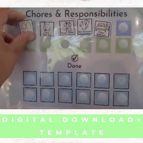 Chore Chart for Children | Preschool Chore Chart | Responsibilities Chart