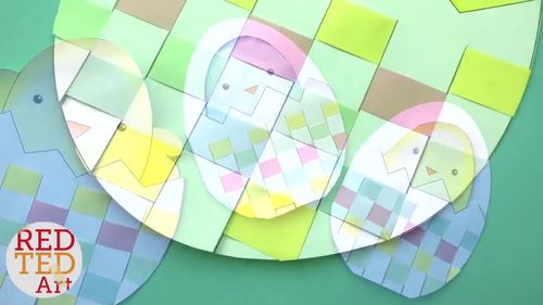 Easter Weaving Project - Chick Cards & Coloring Pages - Fine Motor Skills