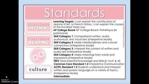 French Joan of Arc Reading Comprehension Performance Task No Prep ...