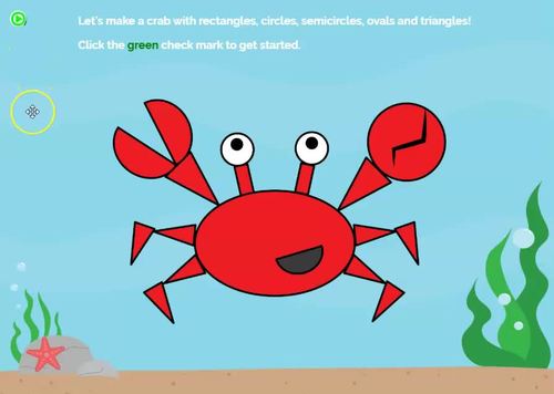 2D Shapes: Build A Crab - Boom Cards Activity by SillyODesign | TPT