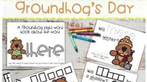 Sight Word Books for Groundhog's Day by Literacy Tweets | TPT