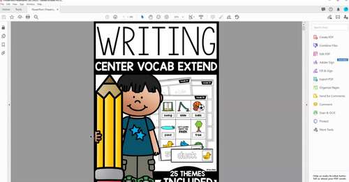 Differentiated Writing Center: VOCAB EXTENSION | TPT
