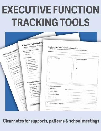 Executive Function Tracking Tools | Progress Monitoring & School ...