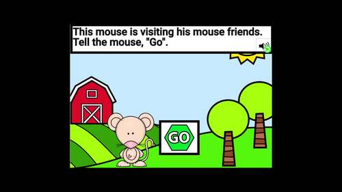 Go, Mouse! Interactive Color & Core Vocabulary Speech Therapy (Boom Cards™)