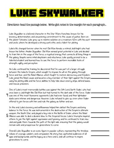 Star Wars Paired Passage Comprehension Compare Venn Write May Fourth ...