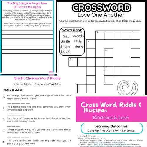 Christian Christmas Valentines Winter Coloring SEL ‘LOVE & KINDNESS ...