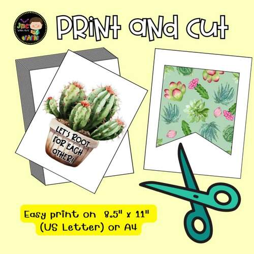 We Dig Learning Bulletin Board Kit, Back to School Cactus Theme ...