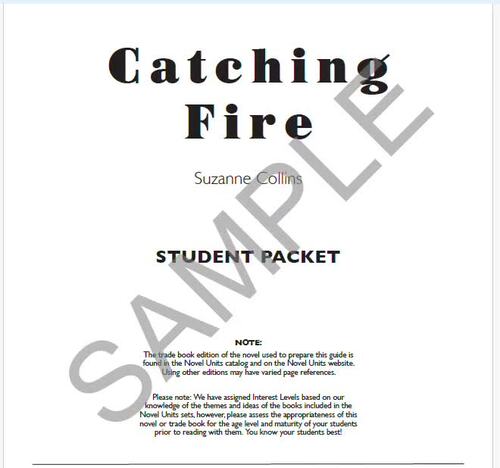 Catching Fire Novel Units® Student Packet Novel Study | TPT
