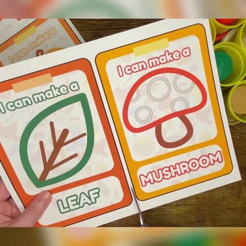 Fall Play Dough Mats | Toddler Preschool Activities | Playdough Mats Fall