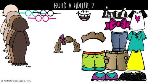 Build a Kidlette clip art Set 2, Build a kid clip art, Body clip art ...