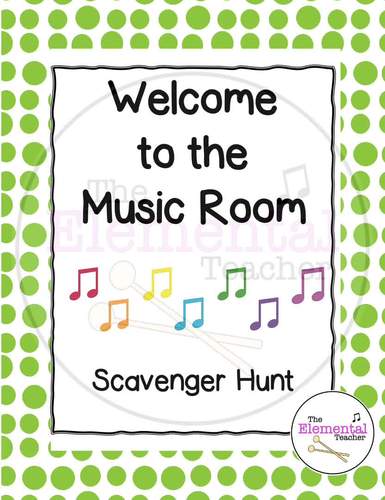 Welcome to the Music Room Back to School Scavenger Hunt Editable Activity