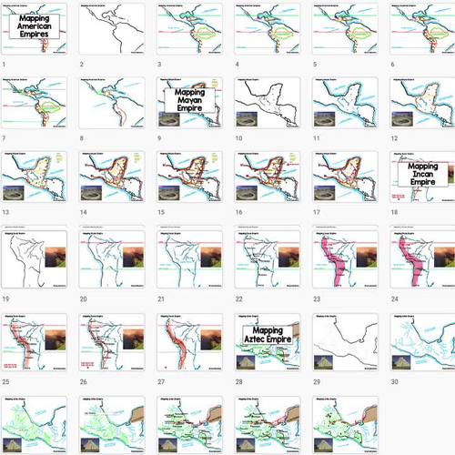 Maya, Inca, Aztec Mapping Activity, Mapping American Empires PRINT ...