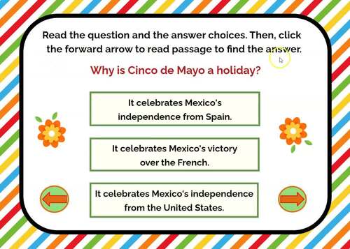 Cinco de Mayo Activity Scavenger Hunt BOOM Cards by CarolJ Creations
