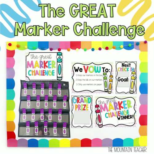 The Great Marker Challenge Editable by The Mountain Teacher | TPT
