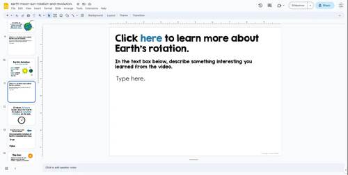 Earth-Moon-Sun - Rotation and Revolution - Interactive Lesson | TPT